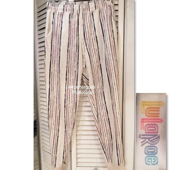 LuLaRoe | Pants & Jumpsuits | Lularoe Jax Elastic Tie Waistband Cuffed ...